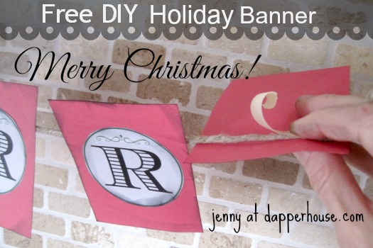 DIY Free Printables Merry Christmas Banner and Pics Tutorial - Jenny at ...