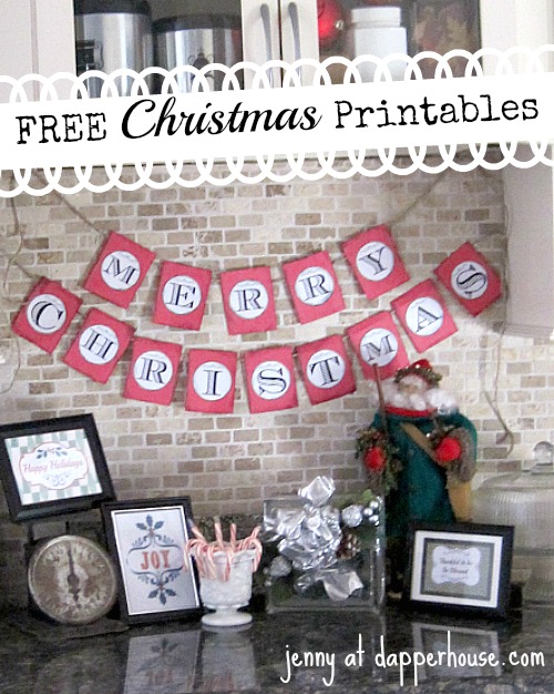DIY Free Printables Merry Christmas Banner and Pics Tutorial - Jenny at ...
