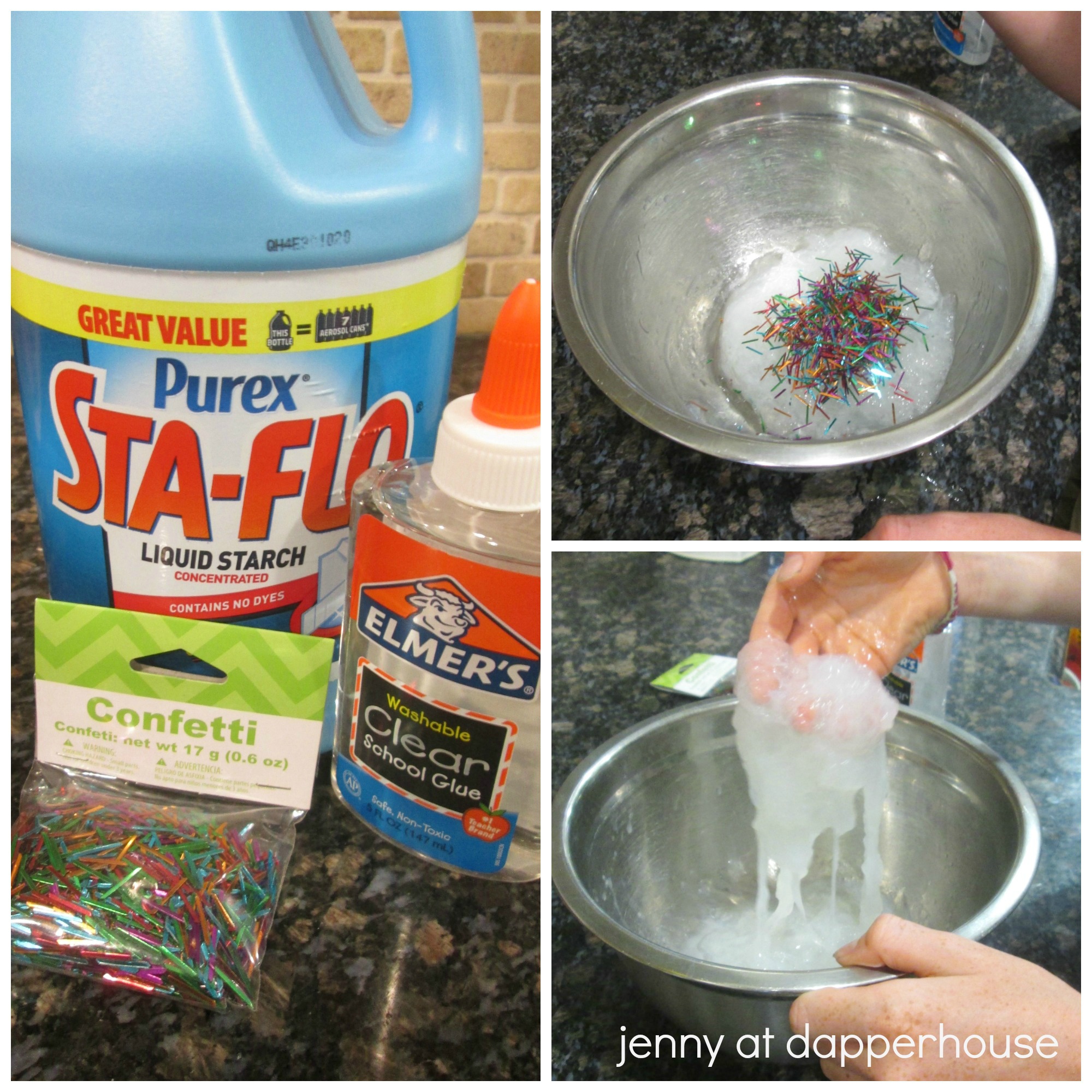 DIY Holiday Slime Science Activity for Curious Kids - Jenny at dapperhouse