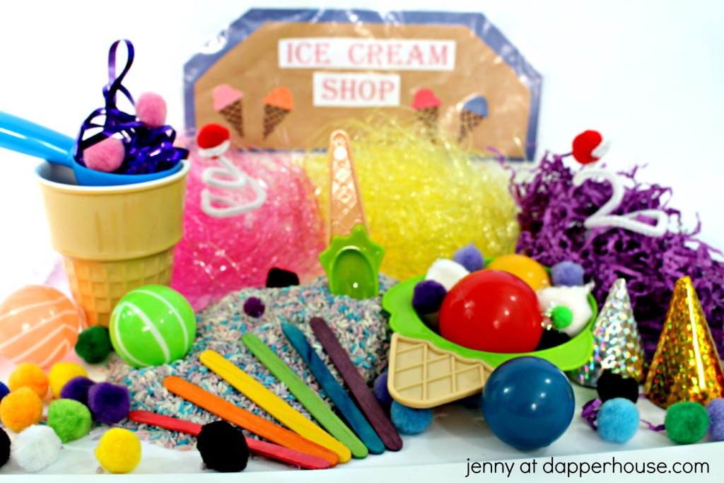 How to Make an Ice Cream Themed Sensory Bin for Kids to Learn Through ...