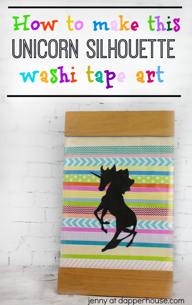 How to Make this DIY Unicorn Silhouette Washi Tape Art - Jenny at ...