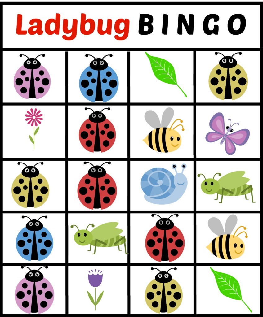 Free Printable Lady Bug Themed BINGO Game Cards - Jenny at dapperhouse