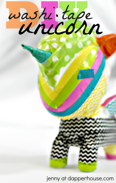 Easy DIY Washi Tape Unicorn Craft - Jenny at dapperhouse
