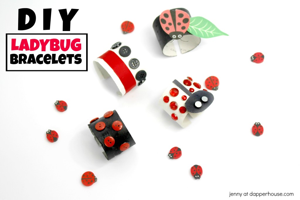 DIY Ladybug Themed Bracelets Craft & Free Printables - Jenny at dapperhouse