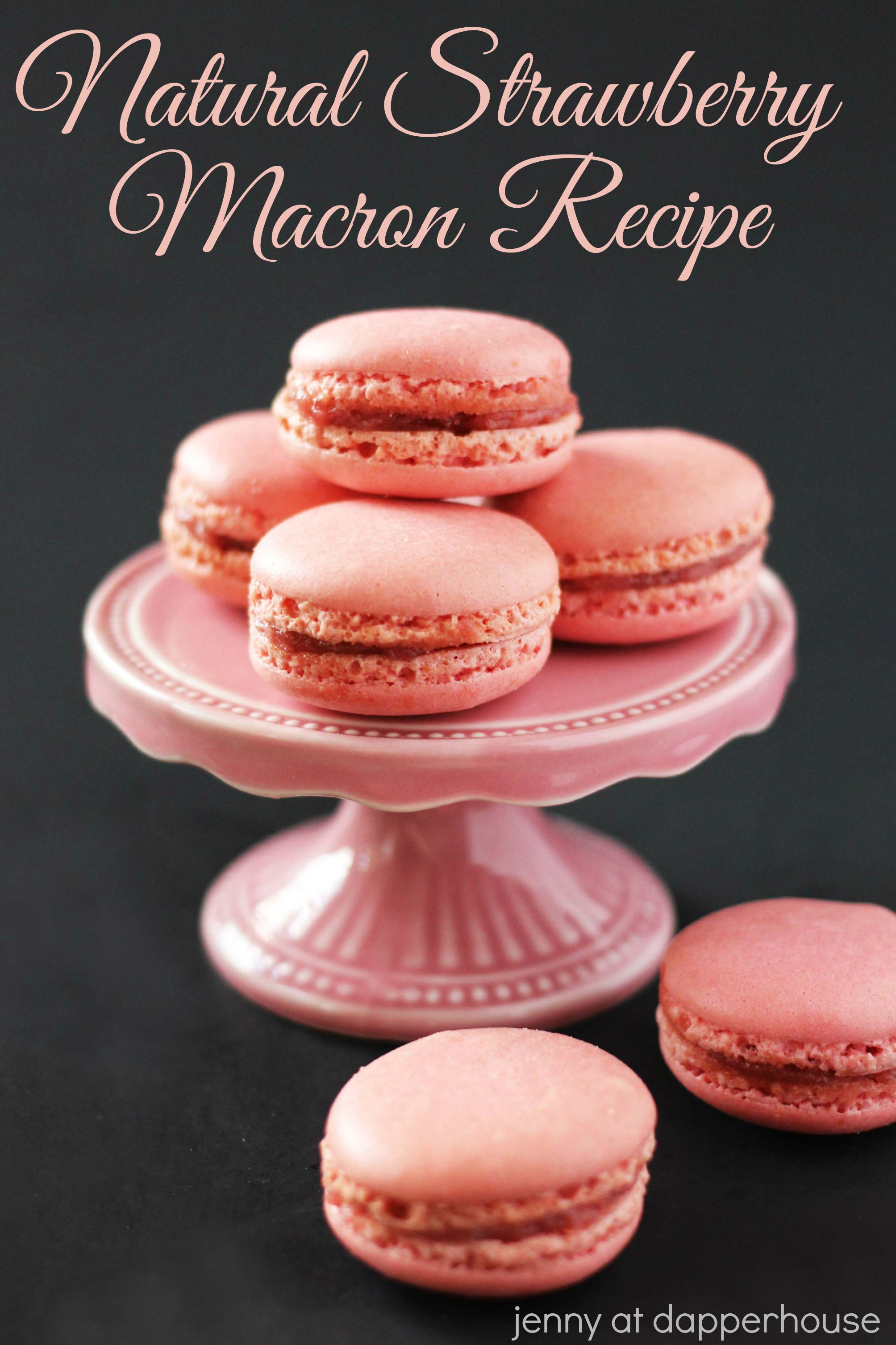 How to Make Natural Strawberry Macrons from Scratch - Jenny at dapperhouse