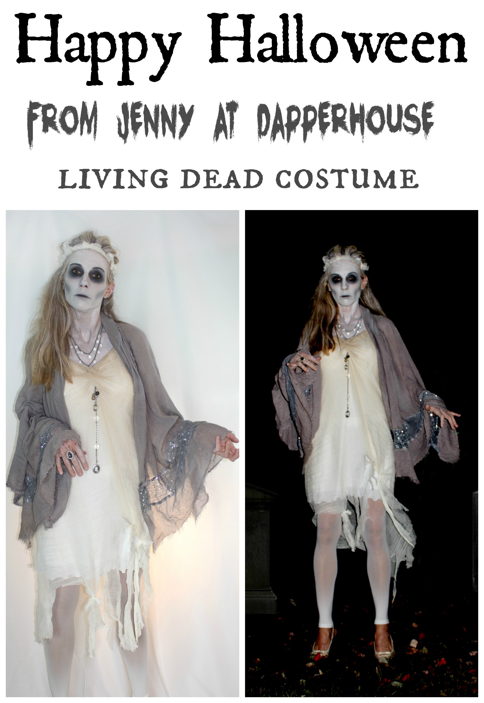 Happy Halloween and a DIY Living Dead Ghost Costume - Jenny at dapperhouse