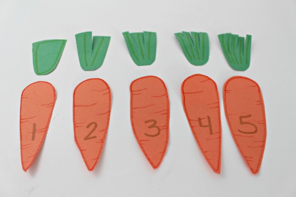 Counting Carrot Garden Learning Craft for Kids - Jenny at dapperhouse