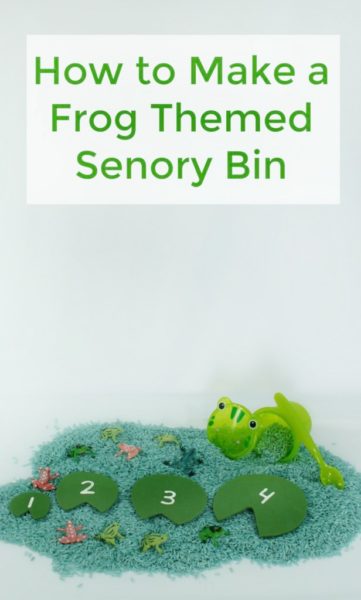 How to Make a Frog Themed Sensory Bin - Jenny at dapperhouse