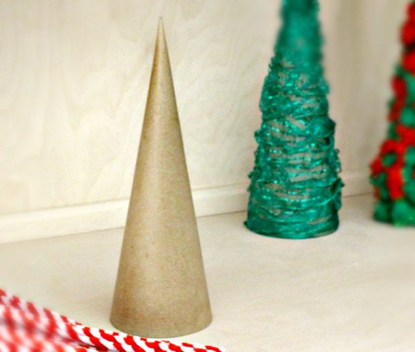 DIY Cardboard Cones Christmas Tree Home Decor - Jenny at dapperhouse