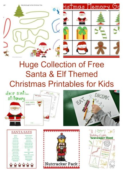 Huge Collection of Free Santa & Elf Themed Christmas Printables for ...