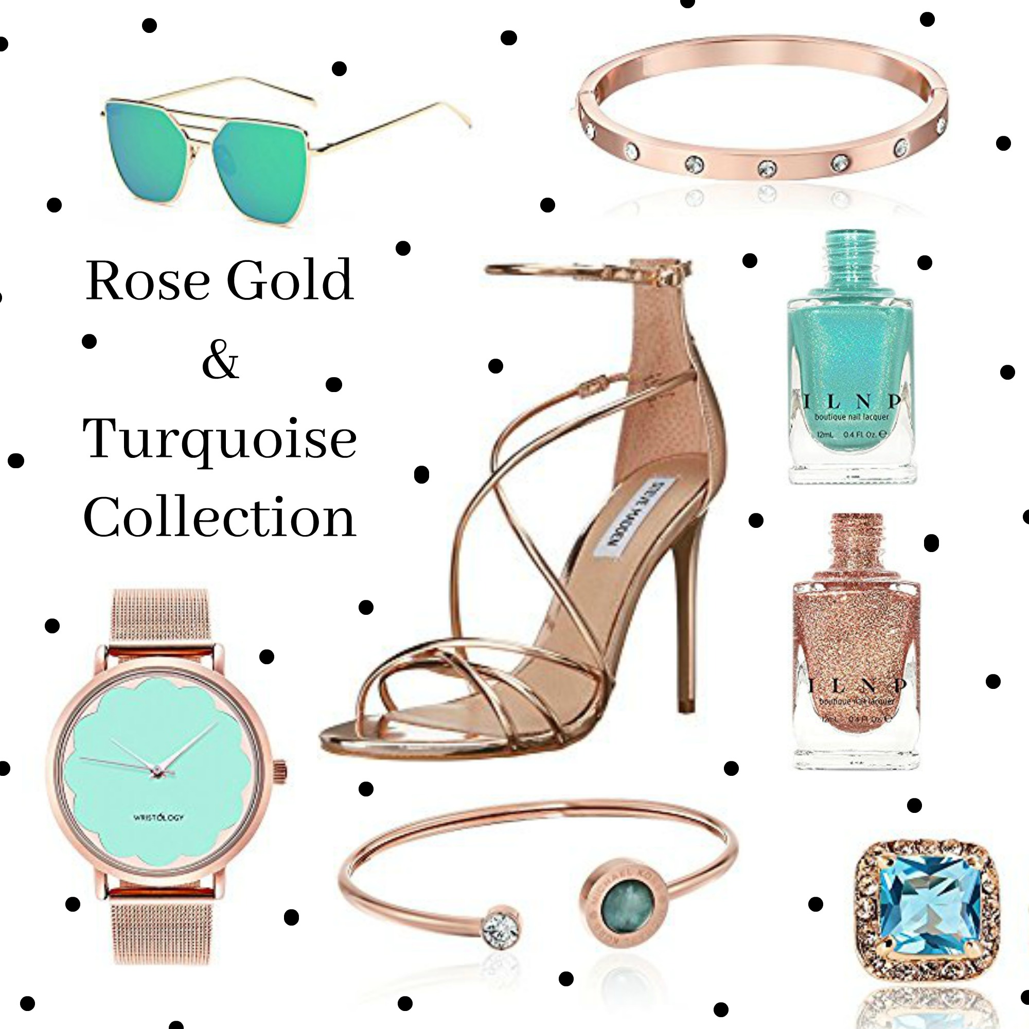 Rose Gold Jewelry with Turquoise Accents - Jenny at dapperhouse