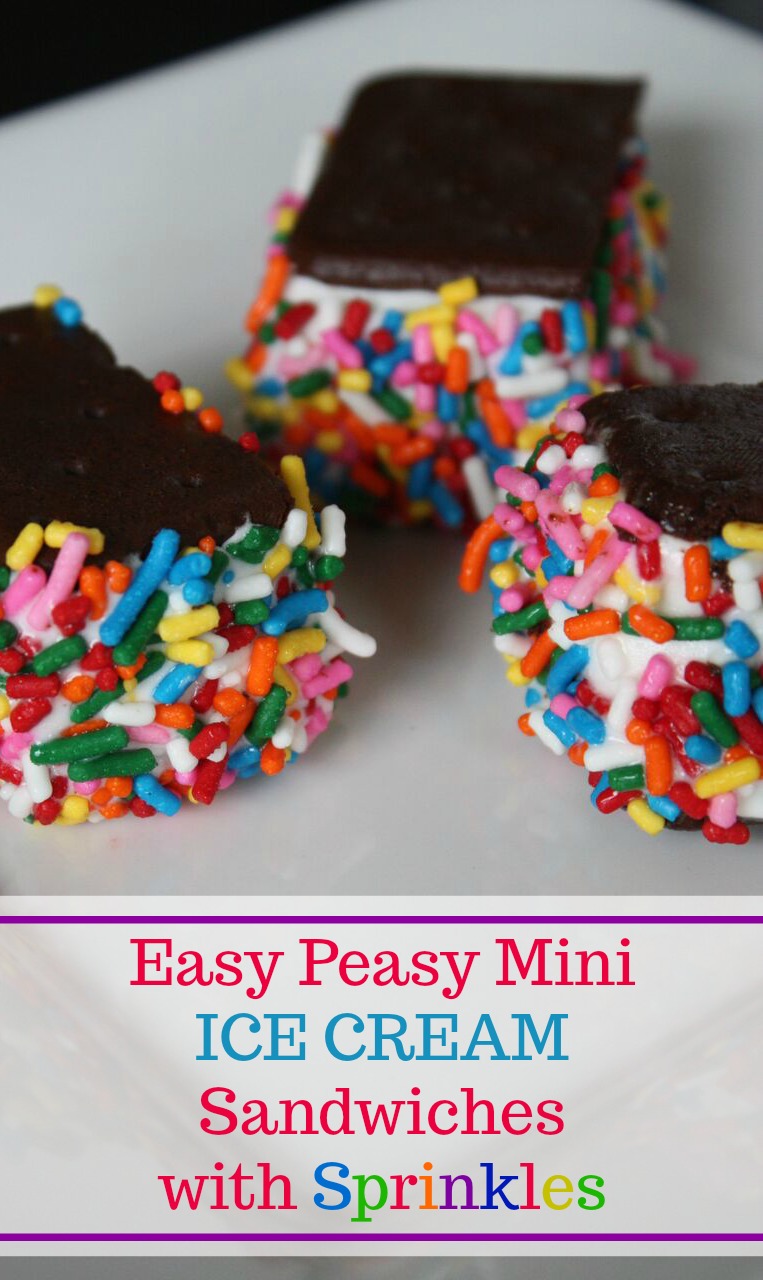 Easy Peasy Mini Ice Cream Sandwiches with Sprinkles (Kid's Foodtivity ...