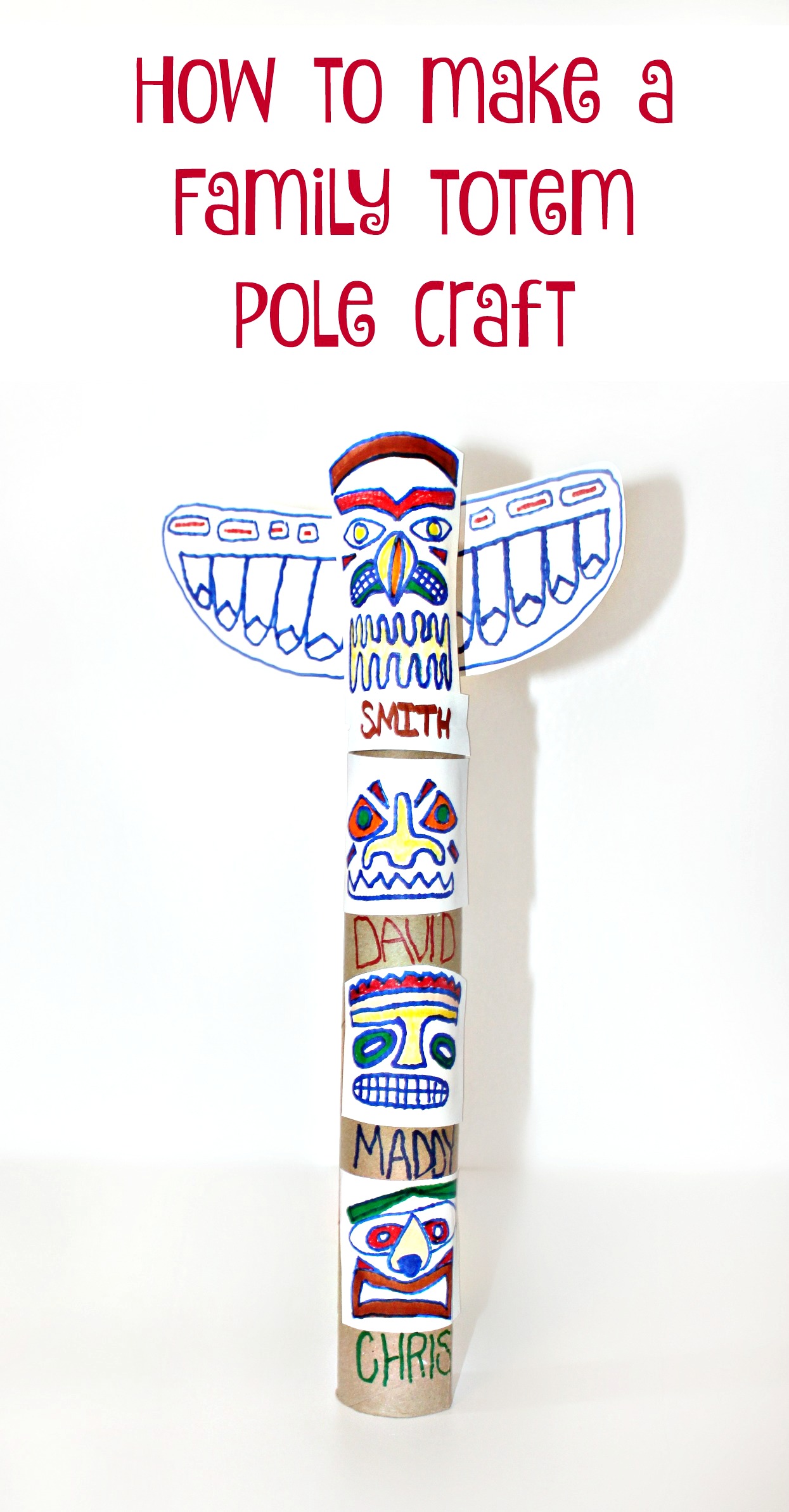 Family Totem Pole Craft - Jenny at dapperhouse