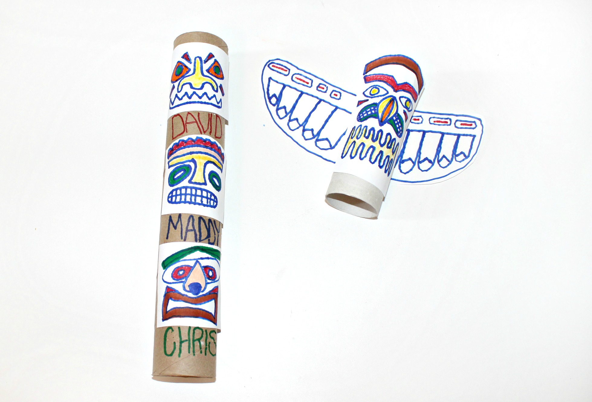 Family Totem Pole Craft - Jenny at dapperhouse