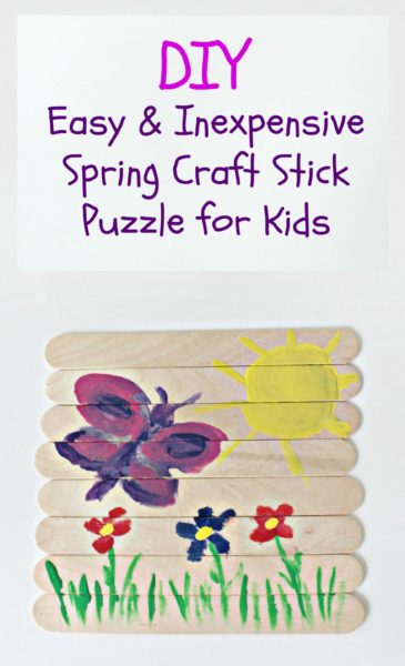 Easy and Inexpensive Spring Craft Stick Puzzle Kids Craft - Jenny at ...