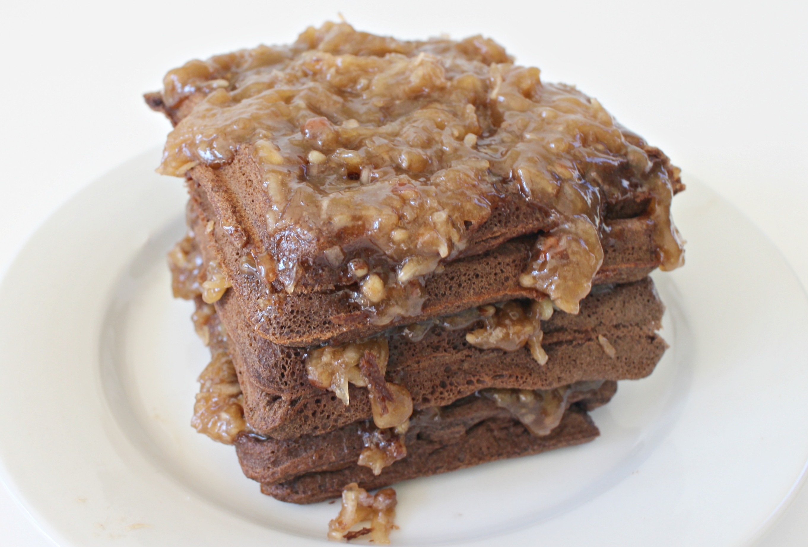 The Easiest German Chocolate Cake Waffle Recipe