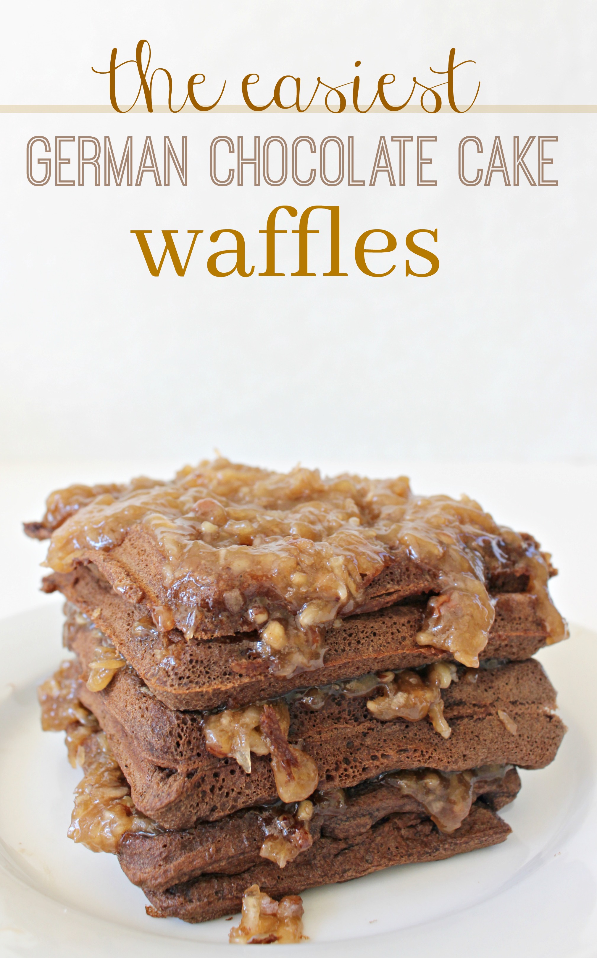 The Easiest German Chocolate Cake Waffle Recipe - Jenny at dapperhouse