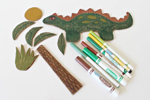 Easy DIY Dinosaur Activity and Puzzle for Kids - Jenny at dapperhouse