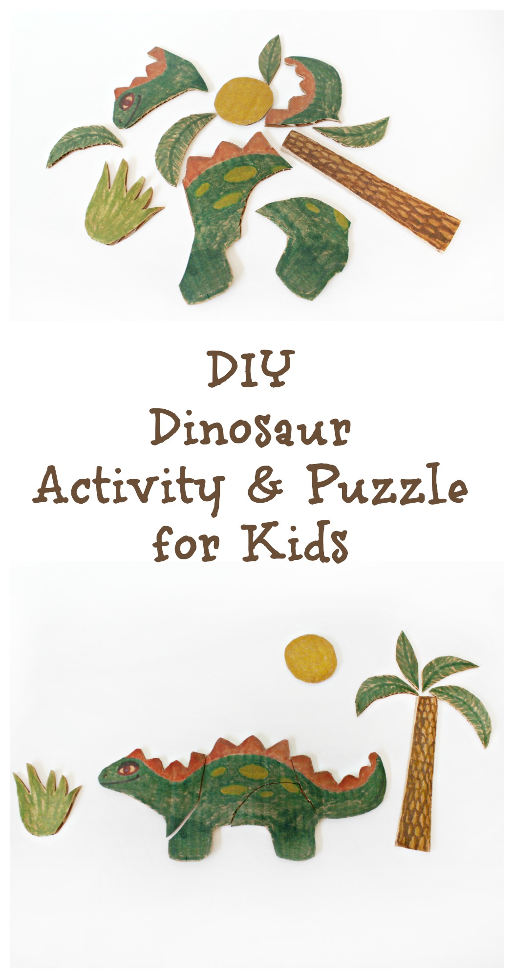Easy DIY Dinosaur Activity and Puzzle for Kids - Jenny at dapperhouse