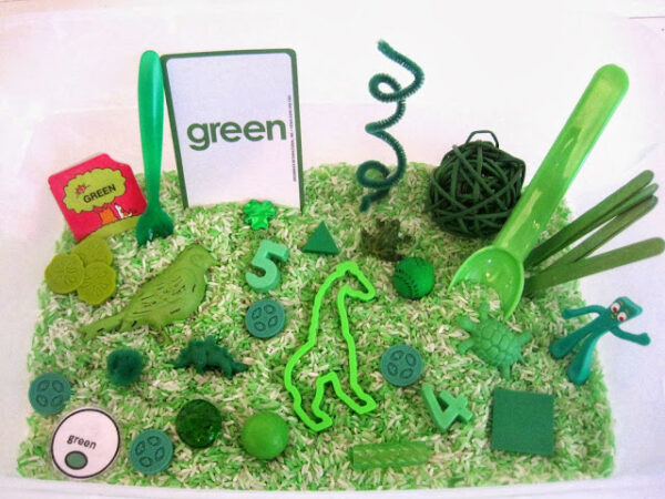 How to Make a Green Sensory Box for Kids - Jenny at dapperhouse