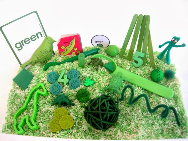 How to Make a Green Sensory Box for Kids - Jenny at dapperhouse