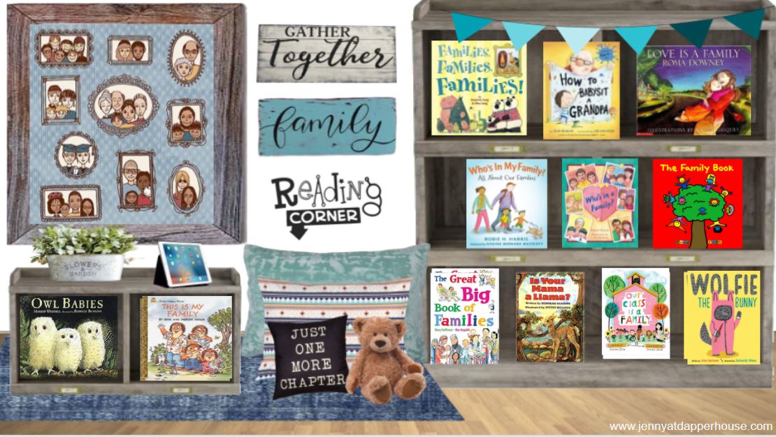 Free Family Themed Virtual Bitmoji Library Reading Room for Grades K-2 ...