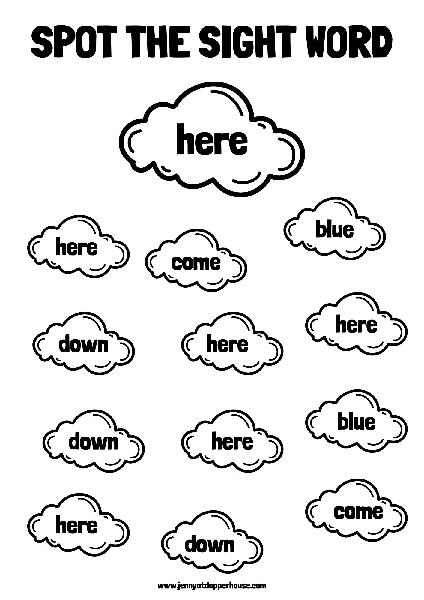 40 Free Printable Dolch Sight Word Practice Pages for PreK ...