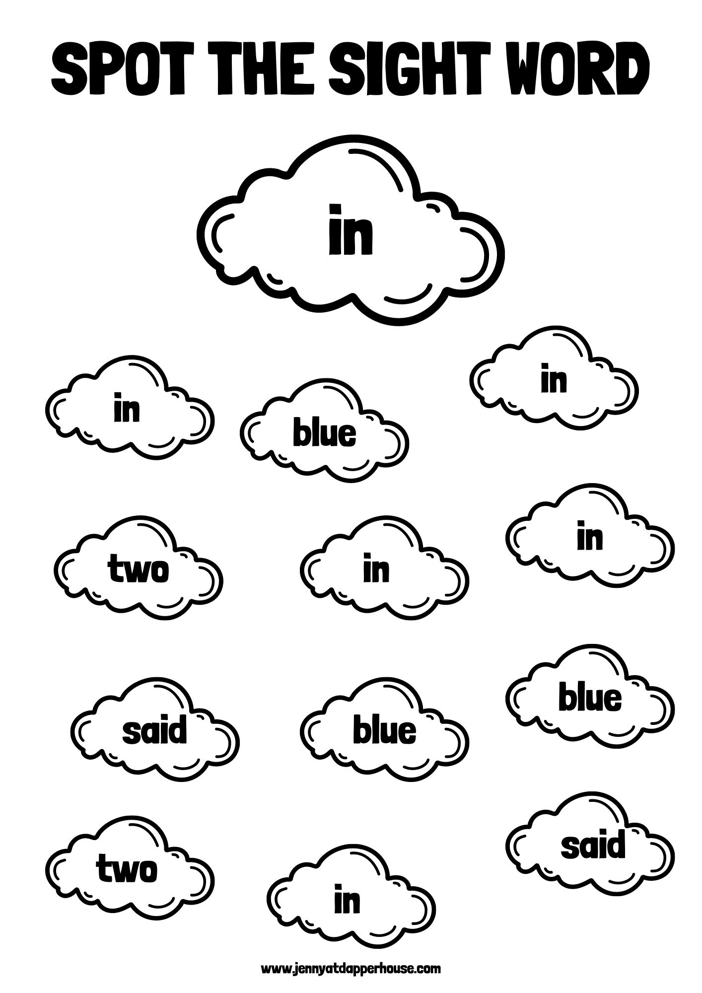 40 Free Printable Dolch Sight Word Practice Pages for PreK ...