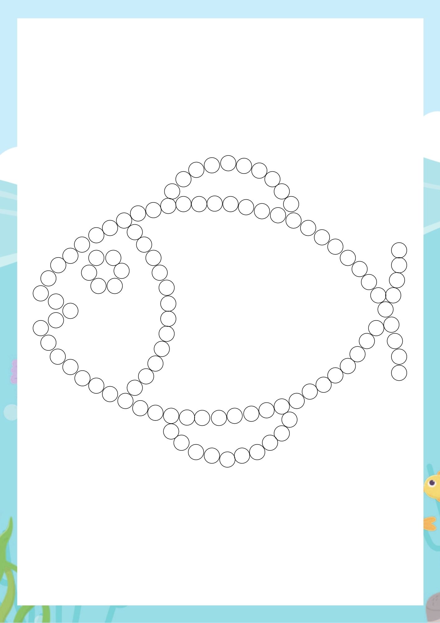 Free Printable Ocean Themed Q-tip Painting Pages - Jenny at dapperhouse