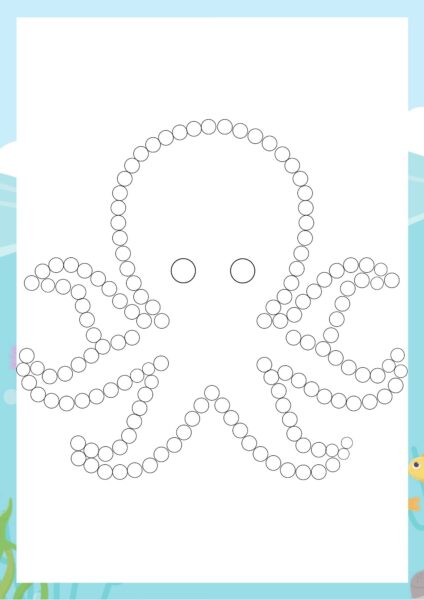 Free Printable Ocean Themed Q-tip Painting Pages - Jenny at dapperhouse