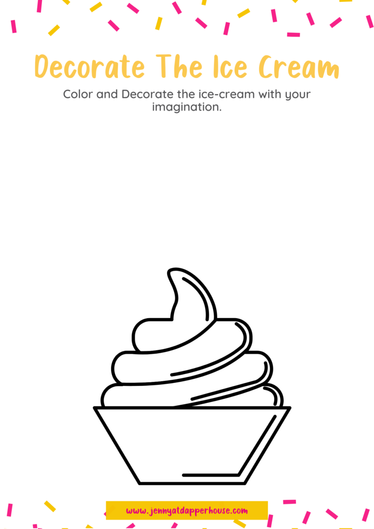 Free Printable Ice Cream Themed Activity Pages for Kids - Jenny at ...