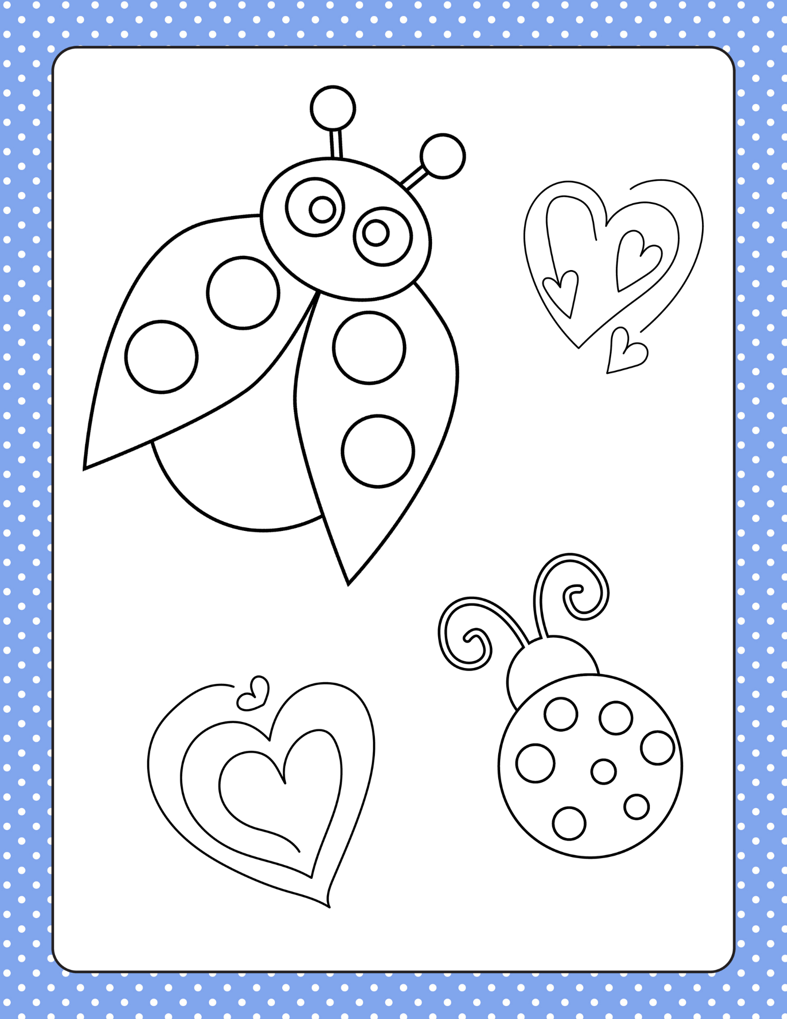 10 Free Printable Ladybug Coloring Pages and more - Jenny at dapperhouse