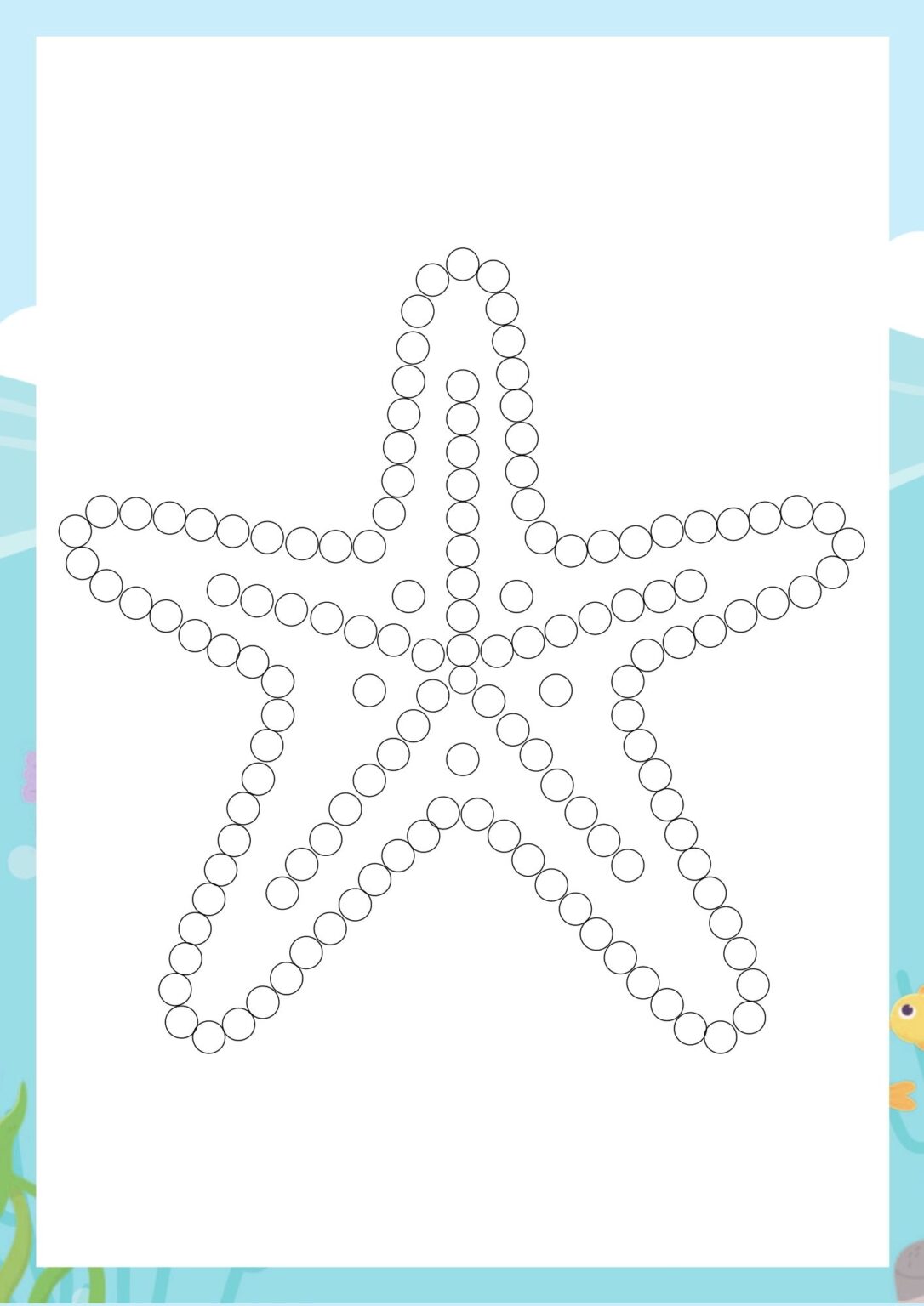 Free Printable Ocean Themed Q-tip Painting Pages - Jenny at dapperhouse