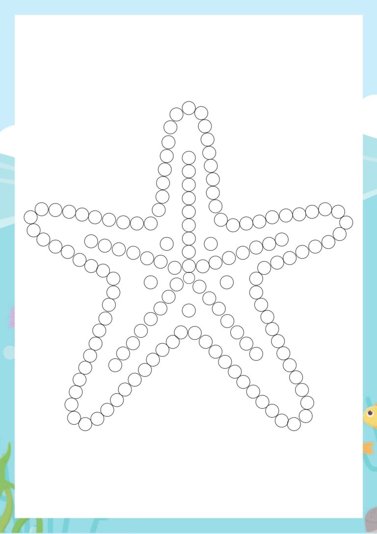 Free Printable Ocean Themed Q-tip Painting Pages - Jenny at dapperhouse