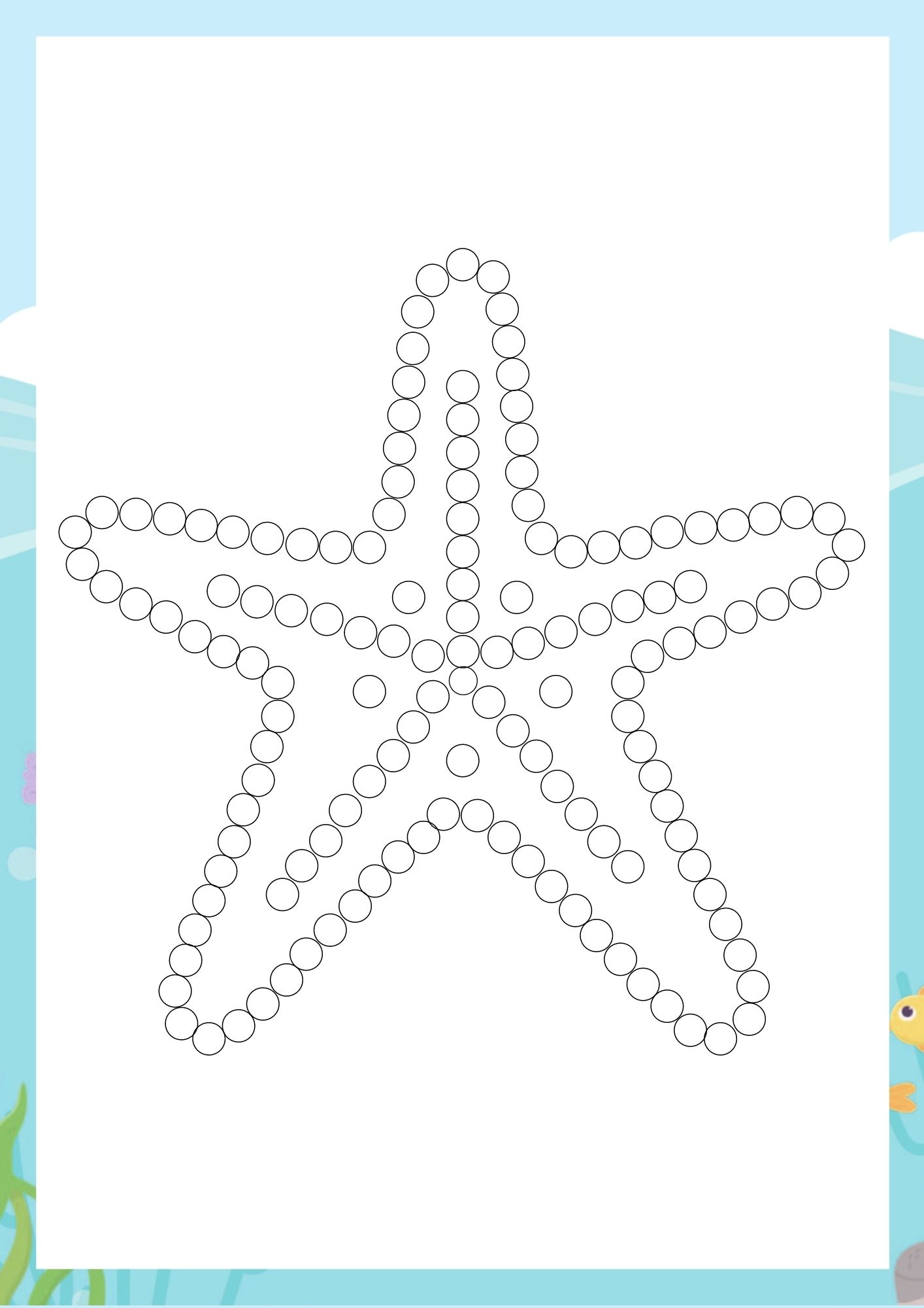 Free Printable Ocean Themed Q-tip Painting Pages - Jenny at dapperhouse