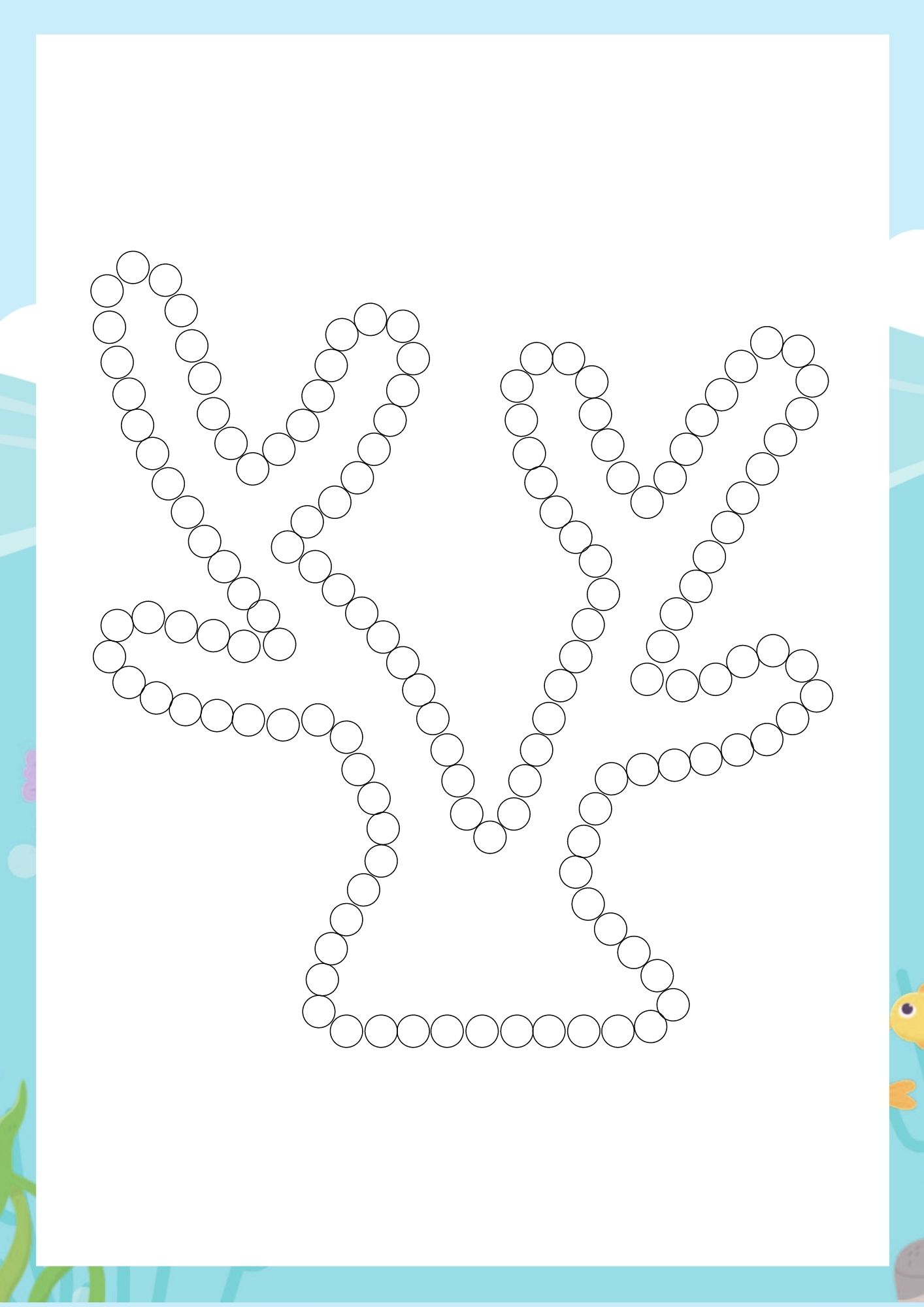 Free Printable Ocean Themed Q-tip Painting Pages - Jenny at dapperhouse