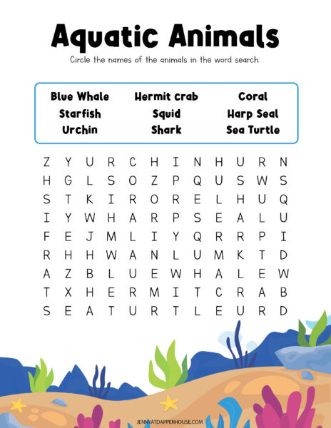 Ocean Life Activity Sheets for Morning Work and Classroom Centers ...