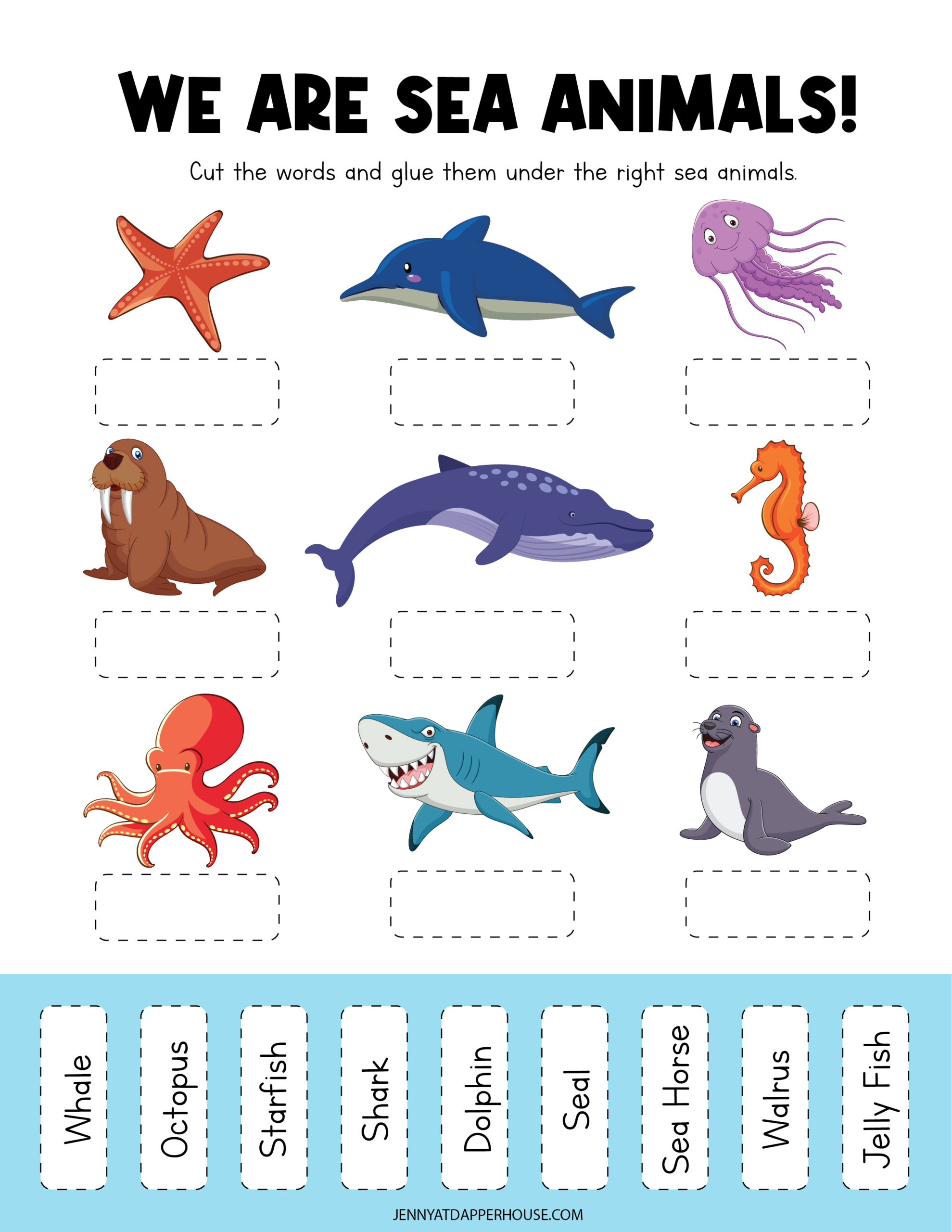 Ocean Life Activity Sheets for Morning Work and Classroom Centers ...
