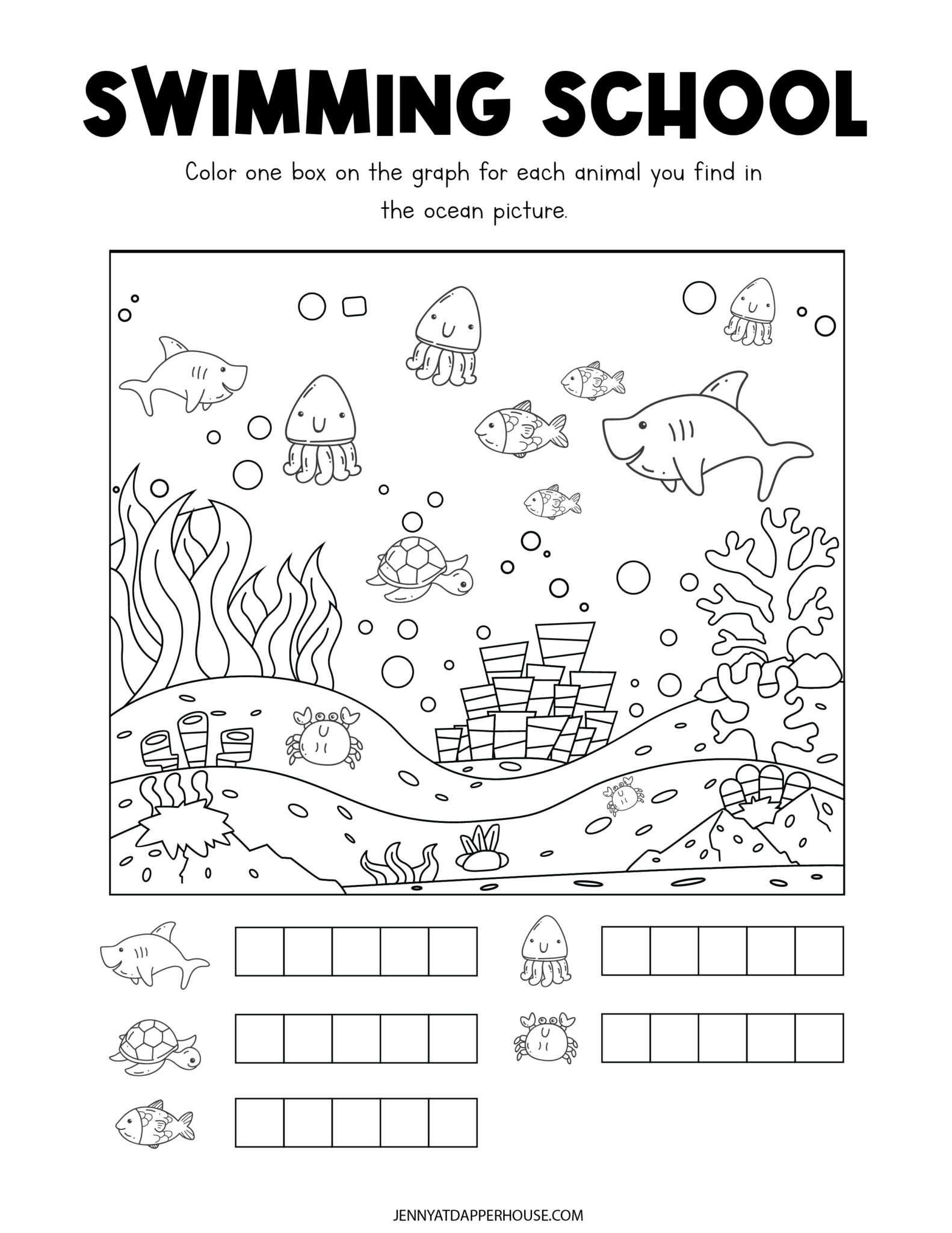 Ocean Life Activity Sheets for Morning Work and Classroom Centers ...