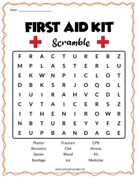First Aid Learning Activity Pack Free Printables - Jenny at dapperhouse