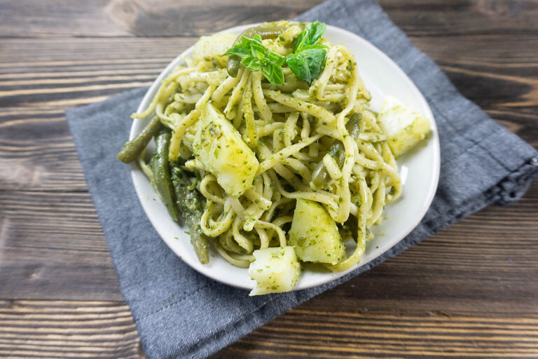 Trenette Al Pesto Recipe from the Disney Movie Luca - Jenny at dapperhouse