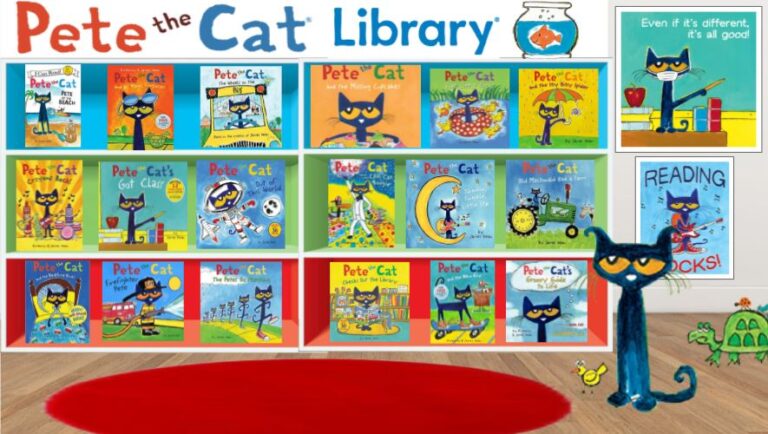 Pete the Cat Virtual Library Bitmoji Slides Online Read-a-loud Books ...