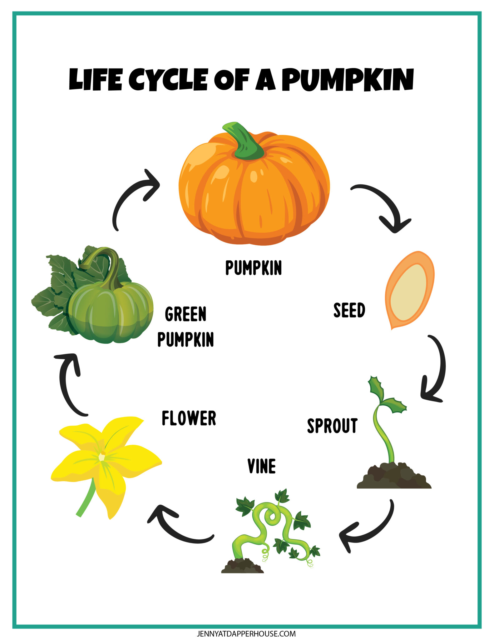 Free Printable 7 Page Pumpkin Themed Learning Activity Pack - Jenny at ...