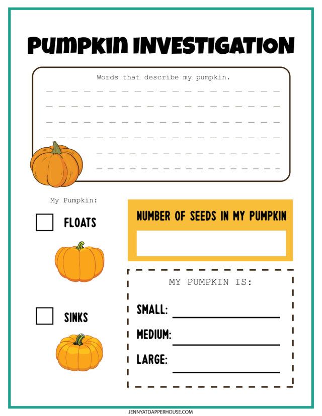 Free Printable 7 Page Pumpkin Themed Learning Activity Pack - Jenny at ...