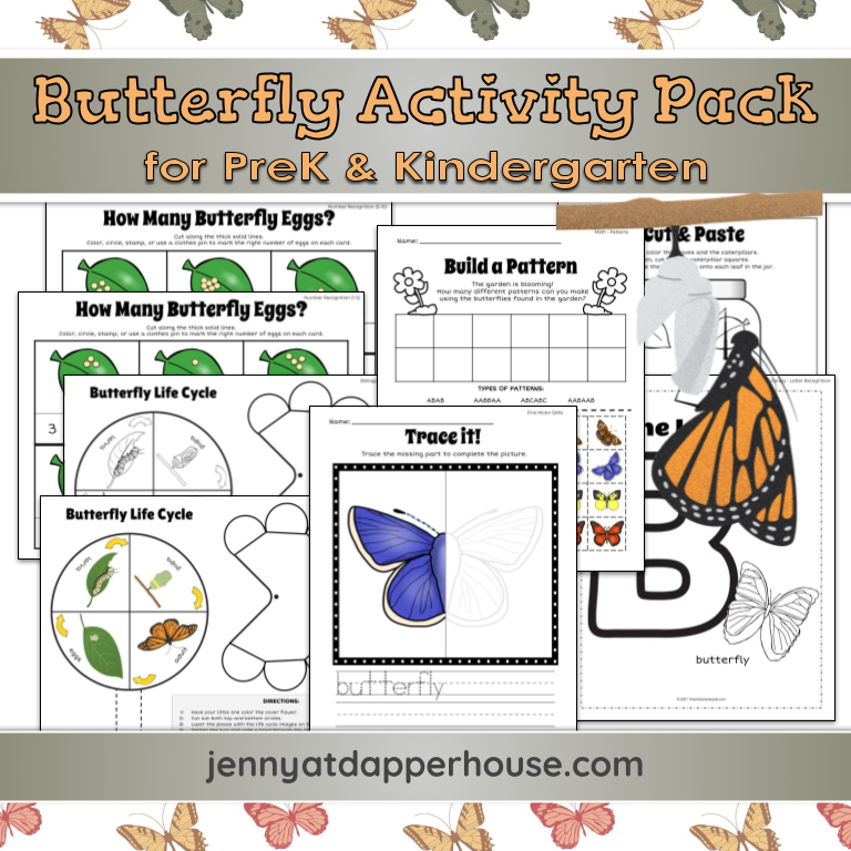 Free Printables All About Butterflies Learning Activity Pack - Jenny at ...