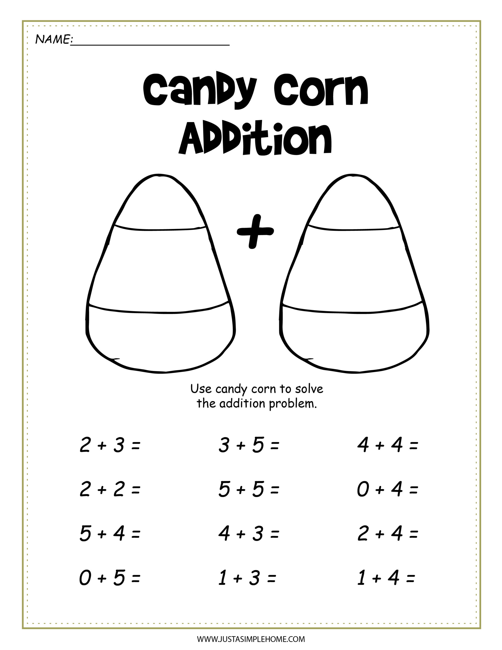 16 K - 1 Math Skills FREE Printable Activity Sheets for Fall - Jenny at ...