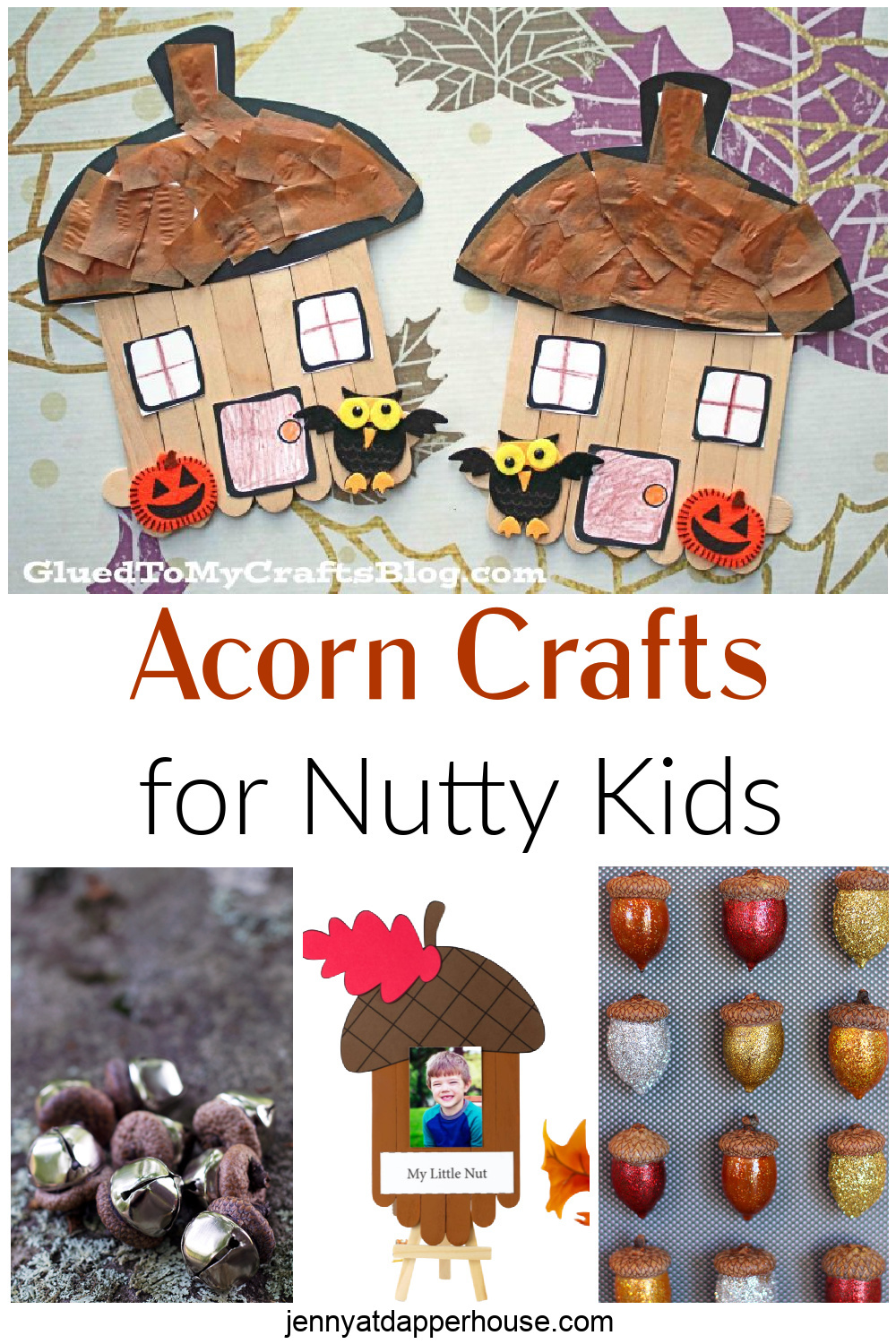 15 Cute Autumn Crafts with an Acorn Theme - Jenny at dapperhouse