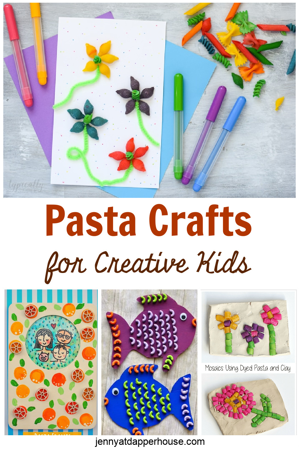 Cool Pasta Crafts for Creative Kids - Jenny at dapperhouse