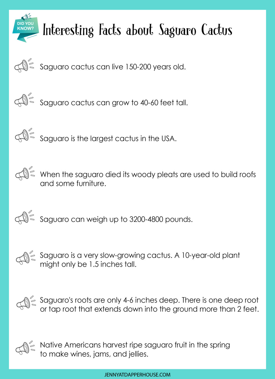 All About Saguaro Cactus Free Printable Learning Activity Pages - Jenny ...