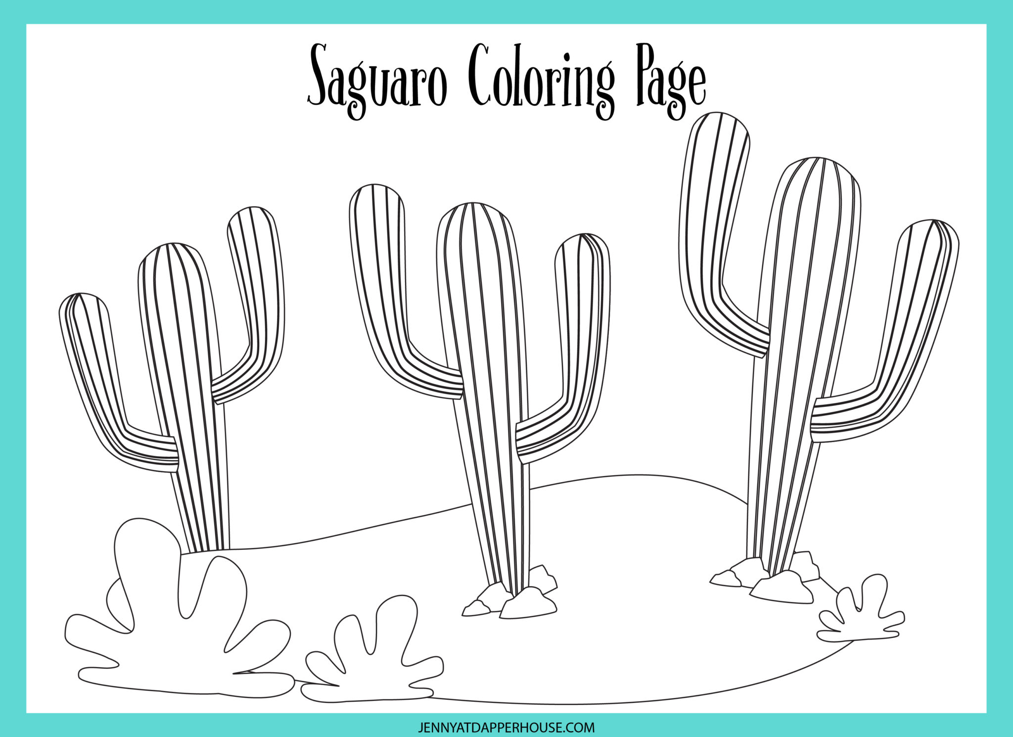 All About Saguaro Cactus Free Printable Learning Activity Pages - Jenny ...